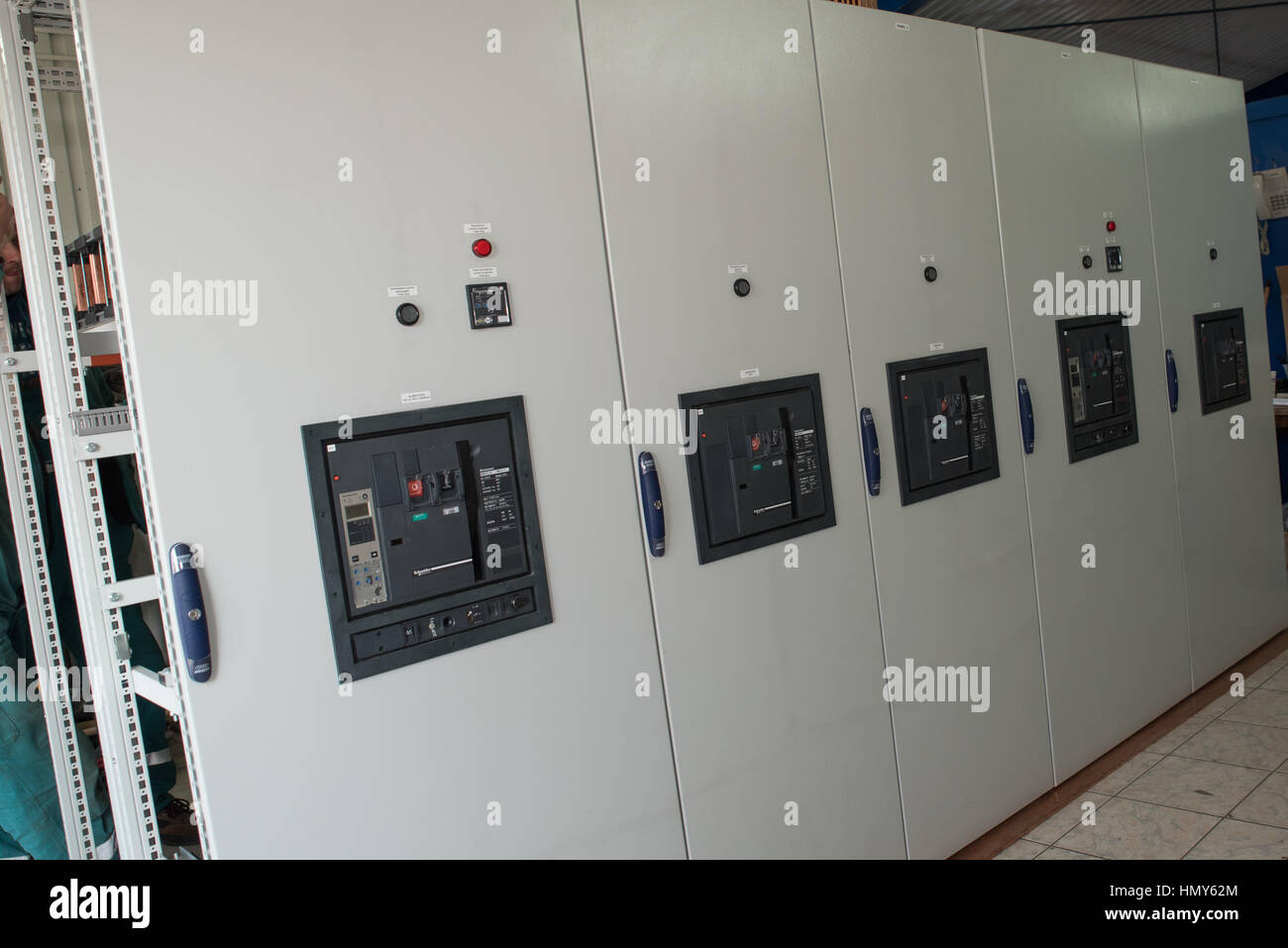 High power electrical board with copper bars Stock Photo - Alamy