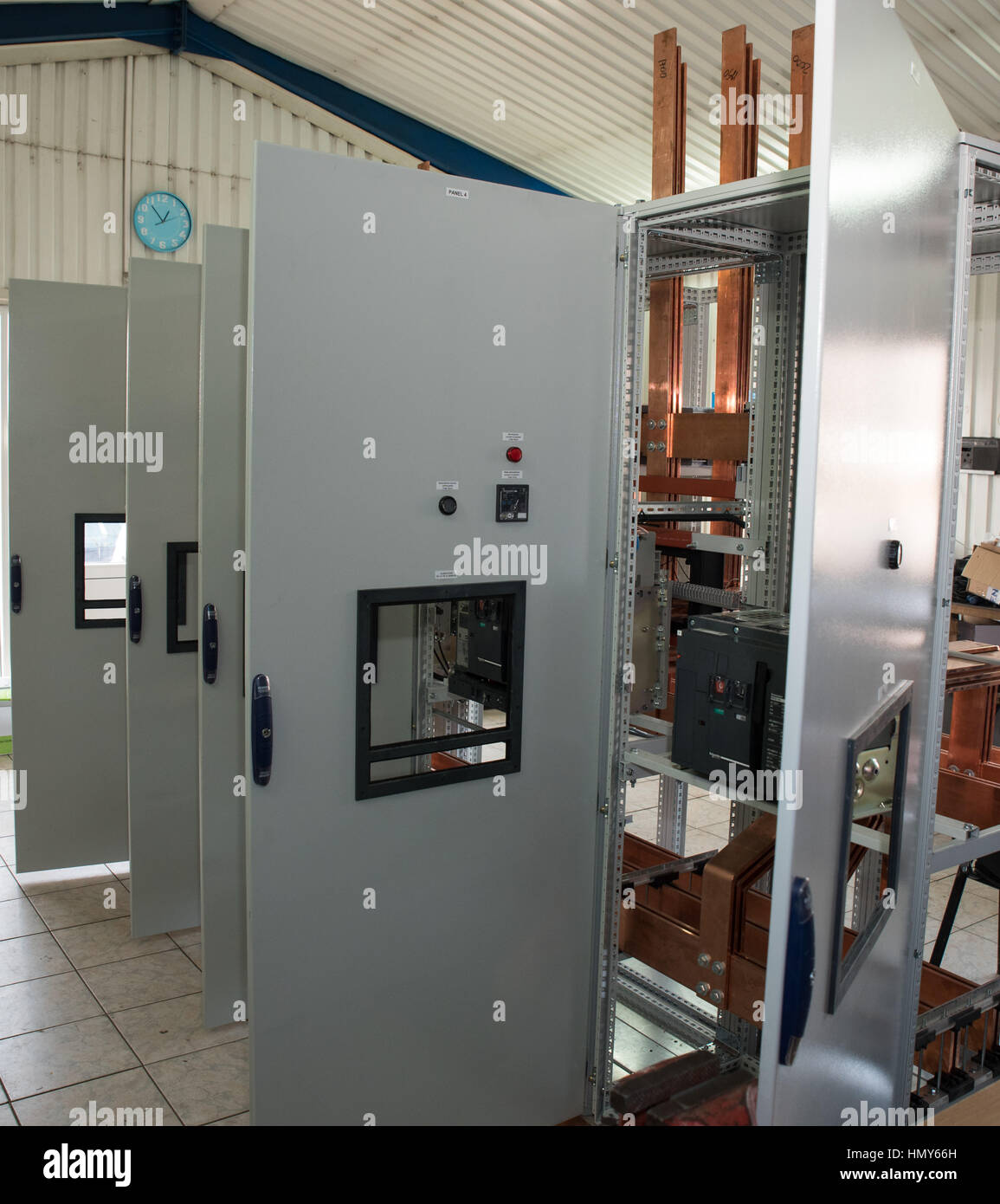 High power electrical board with copper bars Stock Photo - Alamy