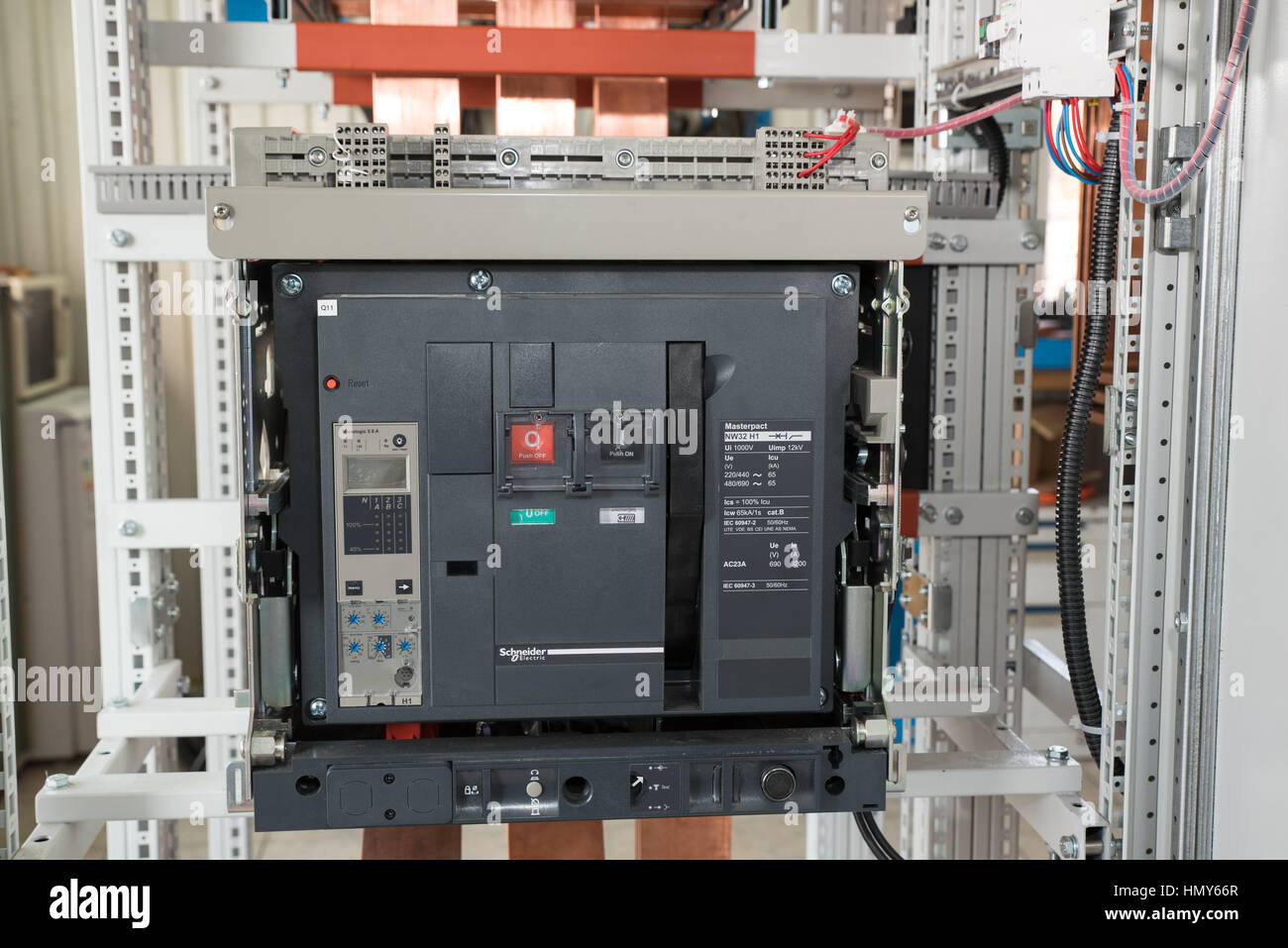 High power electrical board with copper bars Stock Photo - Alamy