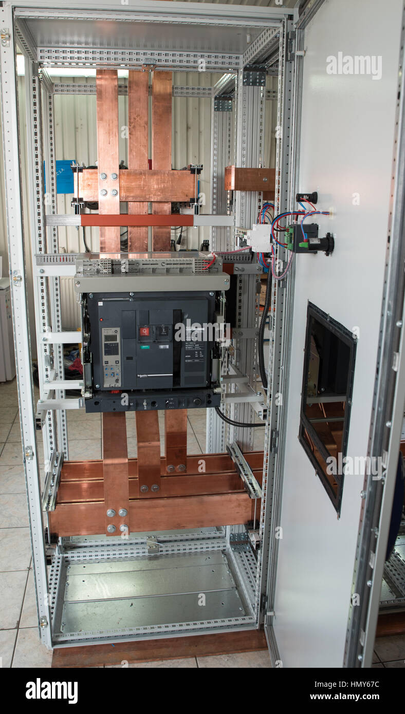 High power electrical board with copper bars Stock Photo - Alamy