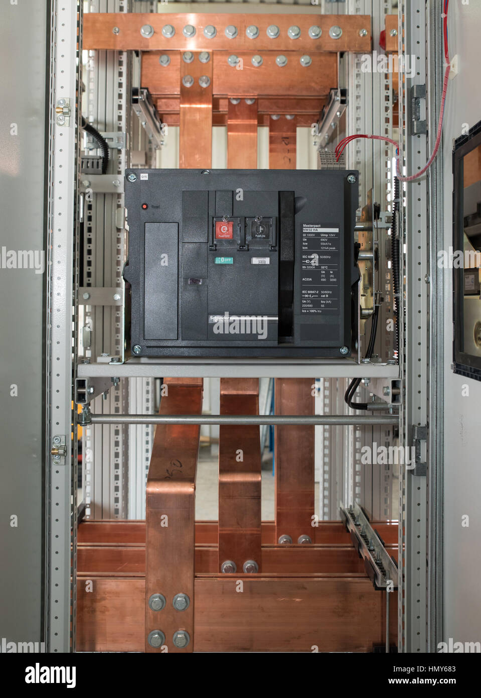 High power electrical board with copper bars Stock Photo - Alamy