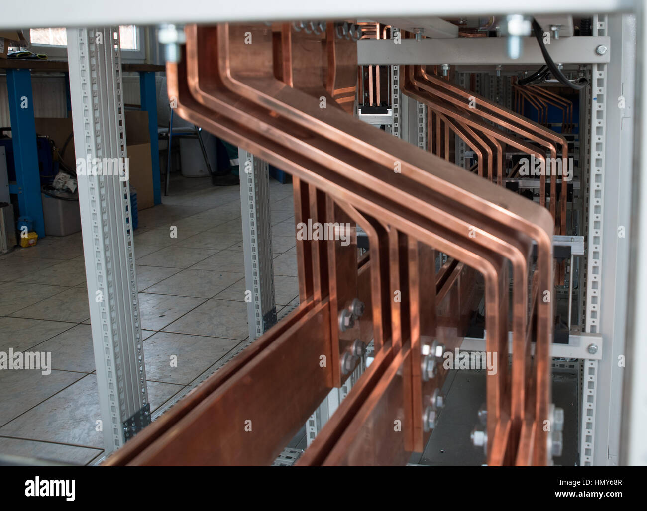 High power electrical board with copper bars Stock Photo - Alamy