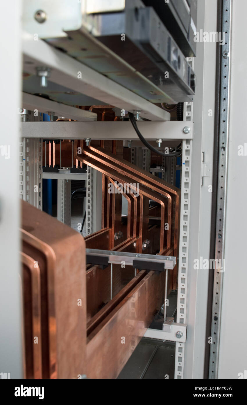 High power electrical board with copper bars Stock Photo - Alamy
