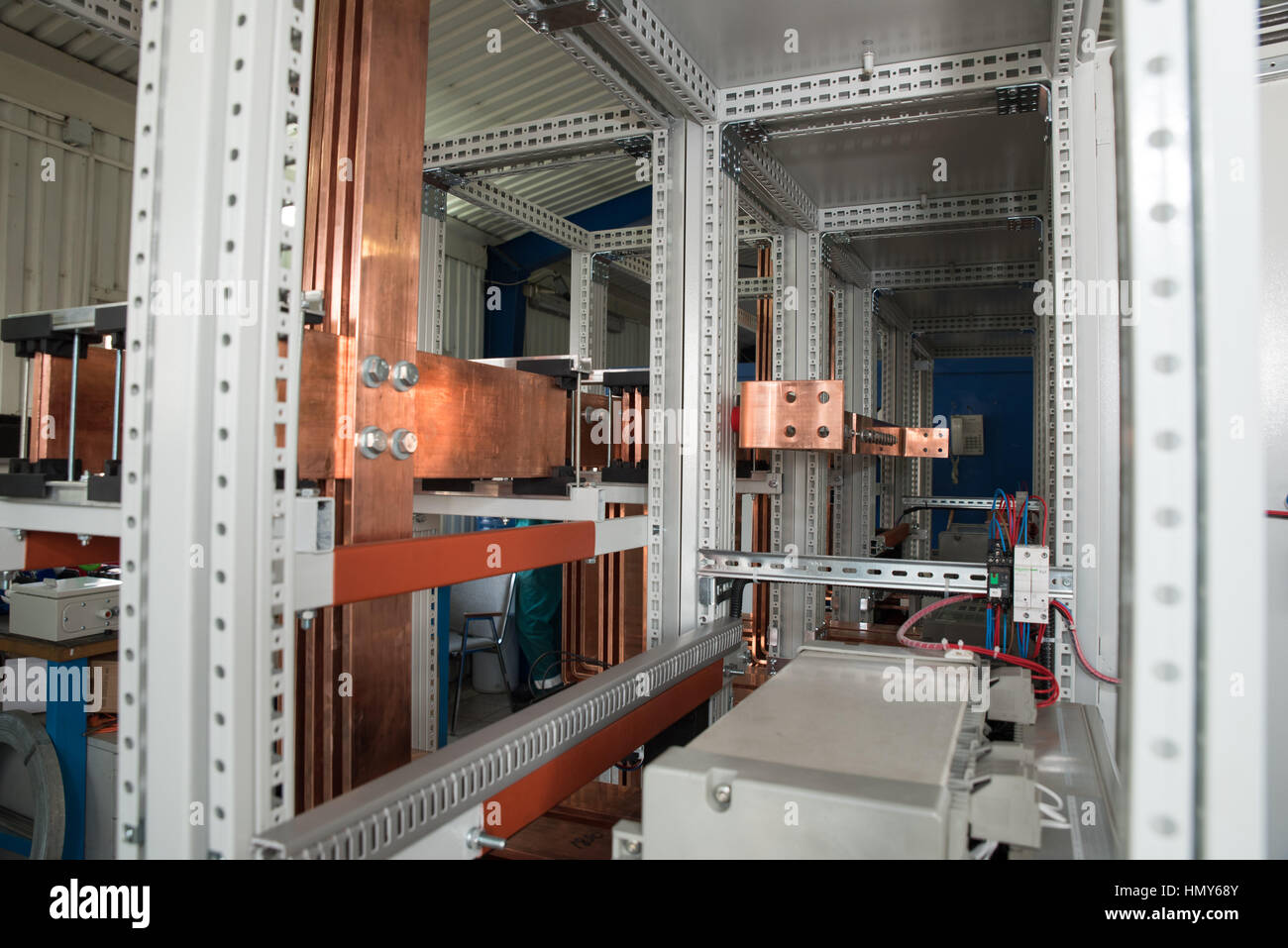 High power electrical board with copper bars Stock Photo - Alamy