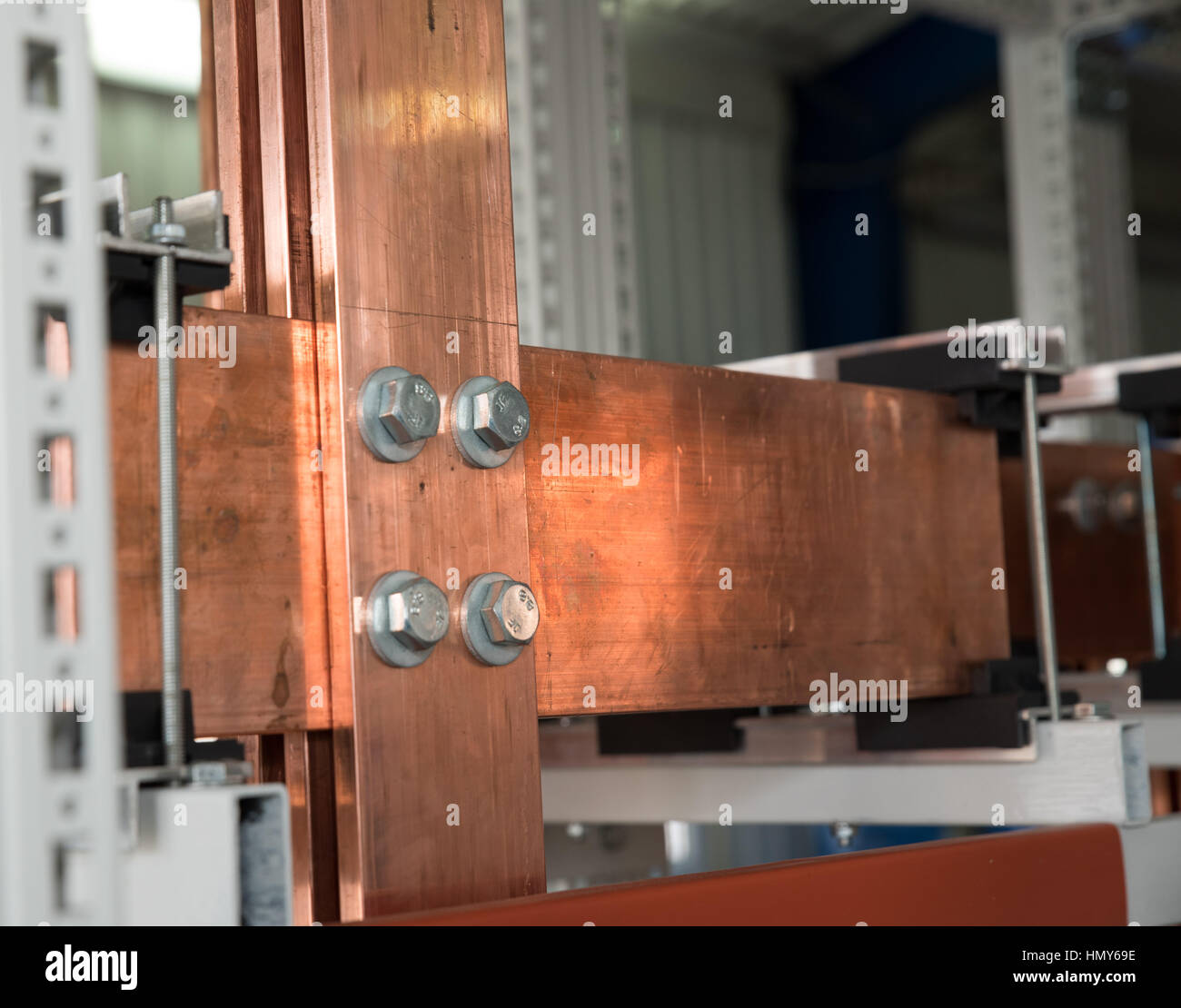 High power electrical board with copper bars Stock Photo - Alamy