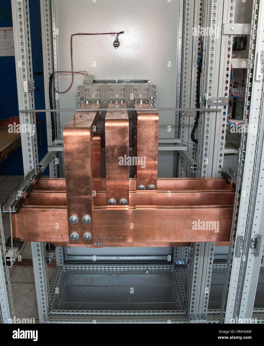 High power electrical board with copper bars Stock Photo - Alamy
