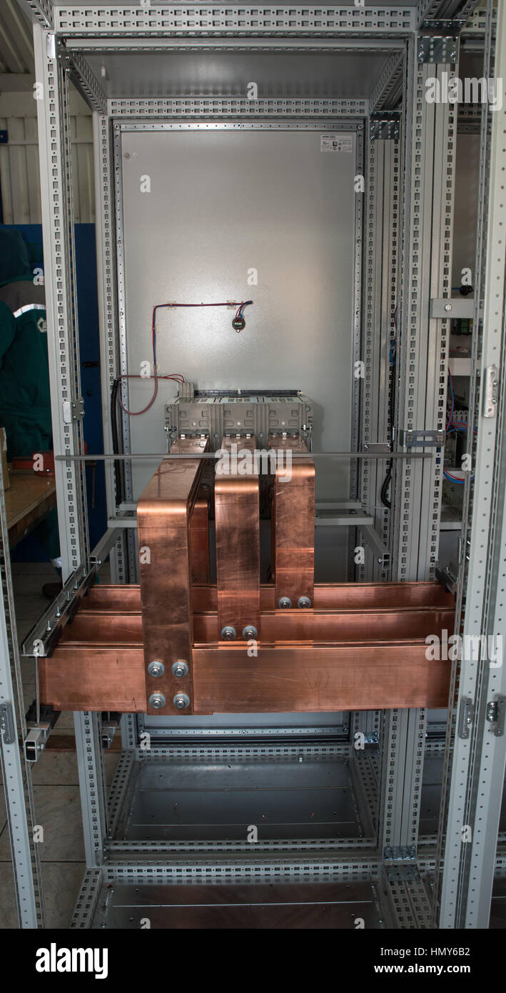 High power electrical board with copper bars Stock Photo - Alamy