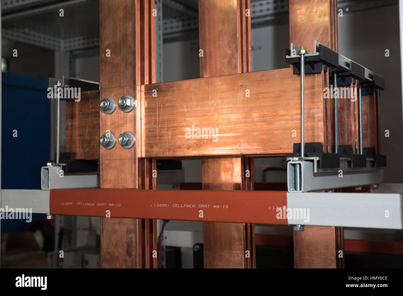 High power electrical board with copper bars Stock Photo - Alamy