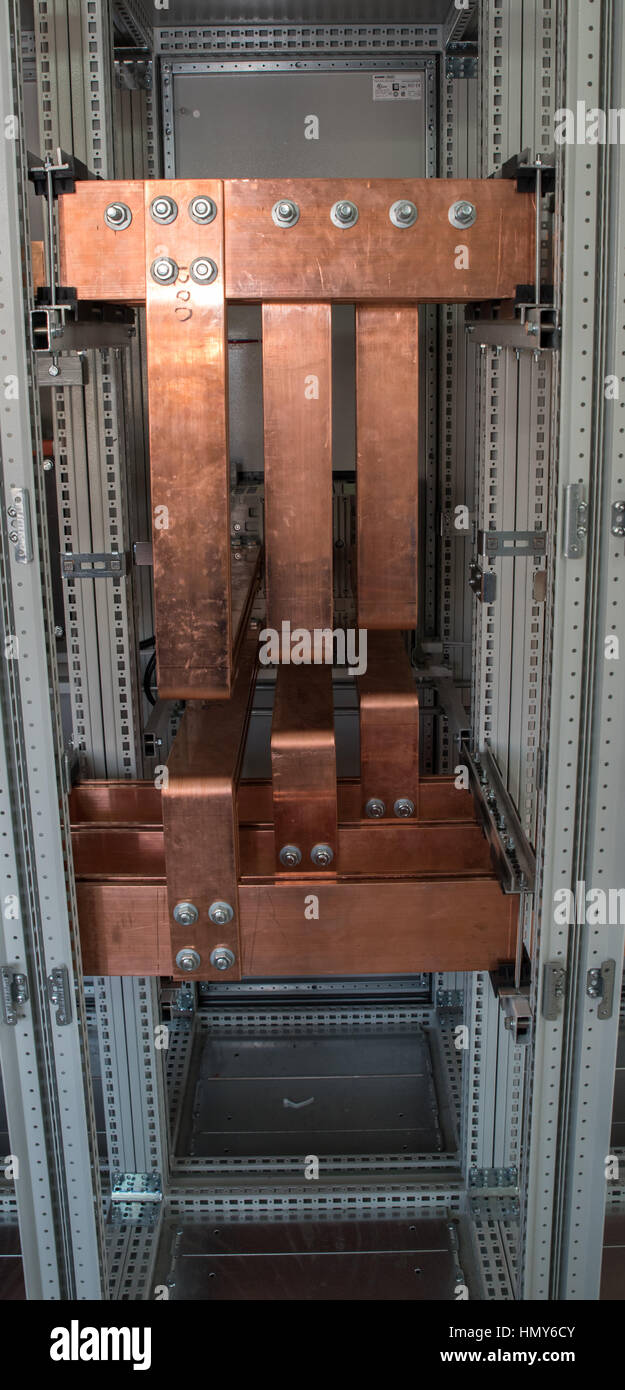 High power electrical board with copper bars Stock Photo - Alamy