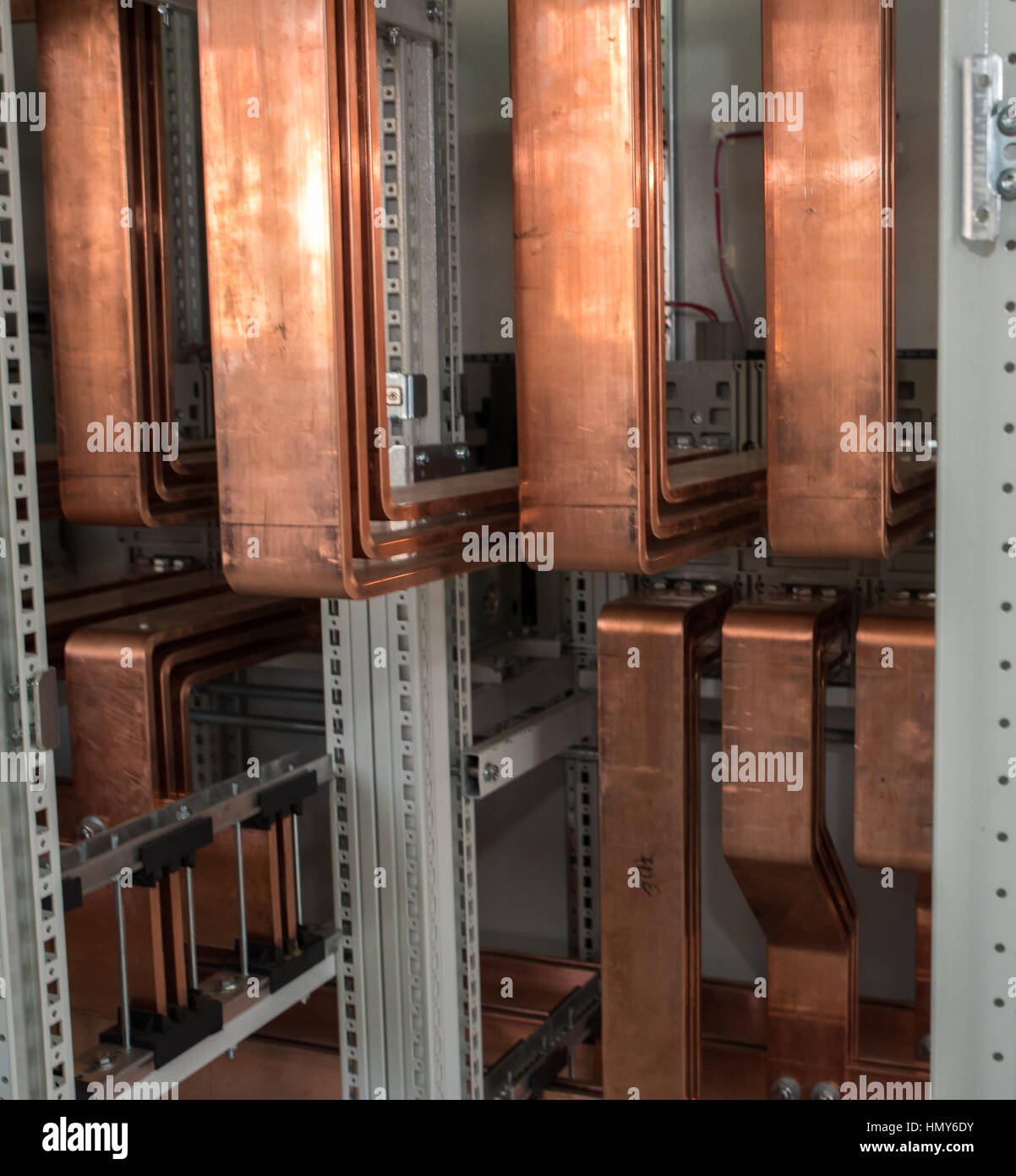 High power electrical board with copper bars Stock Photo - Alamy