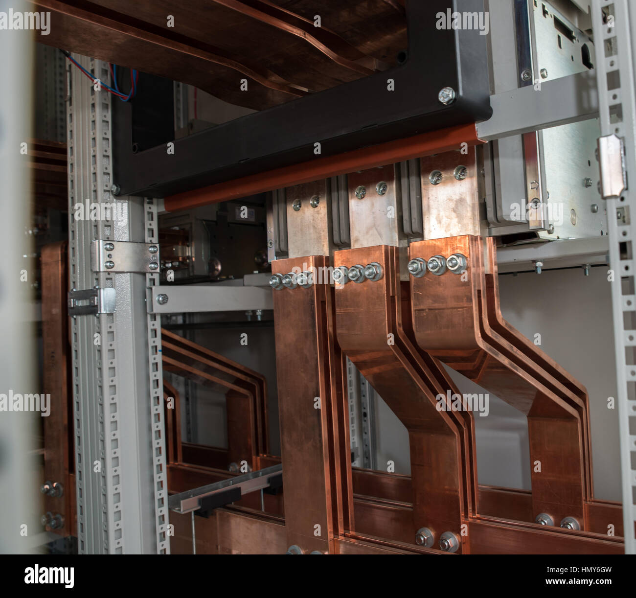 High power electrical board with copper bars Stock Photo - Alamy