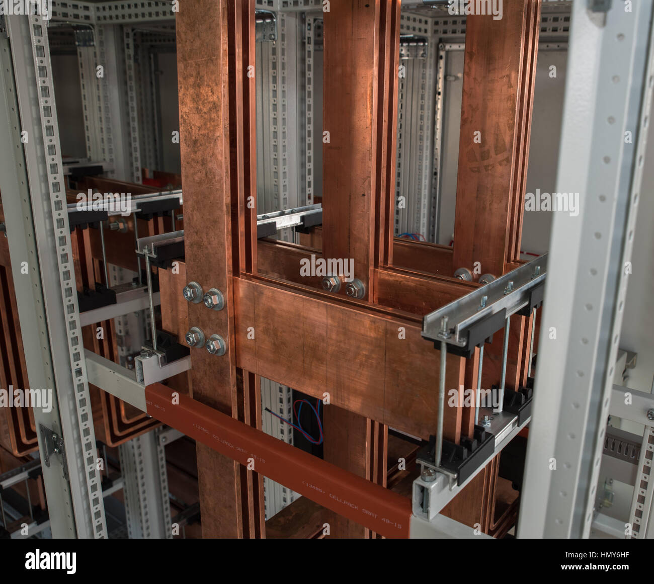 High power electrical board with copper bars Stock Photo - Alamy