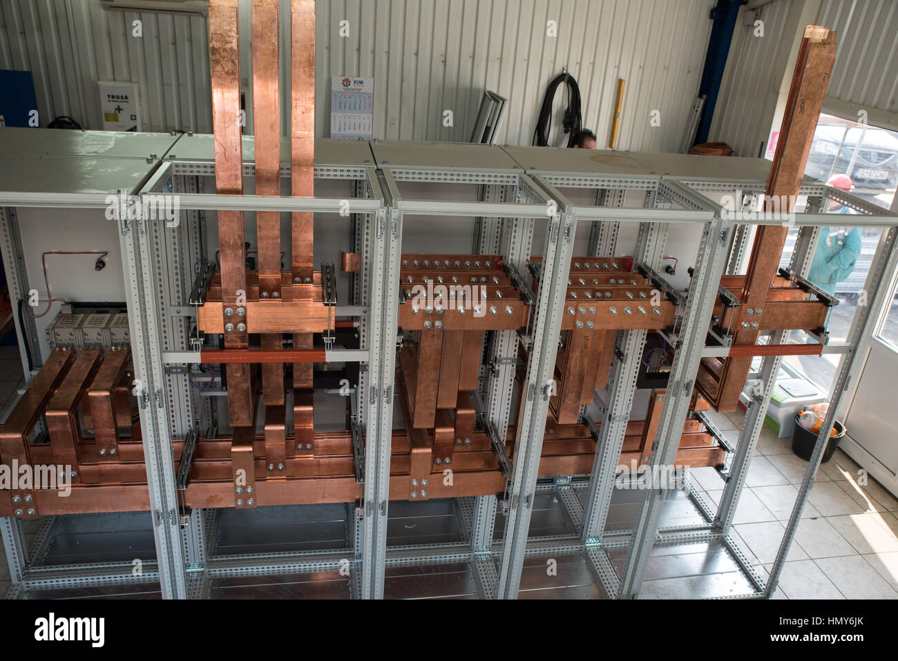 High power electrical board with copper bars Stock Photo - Alamy