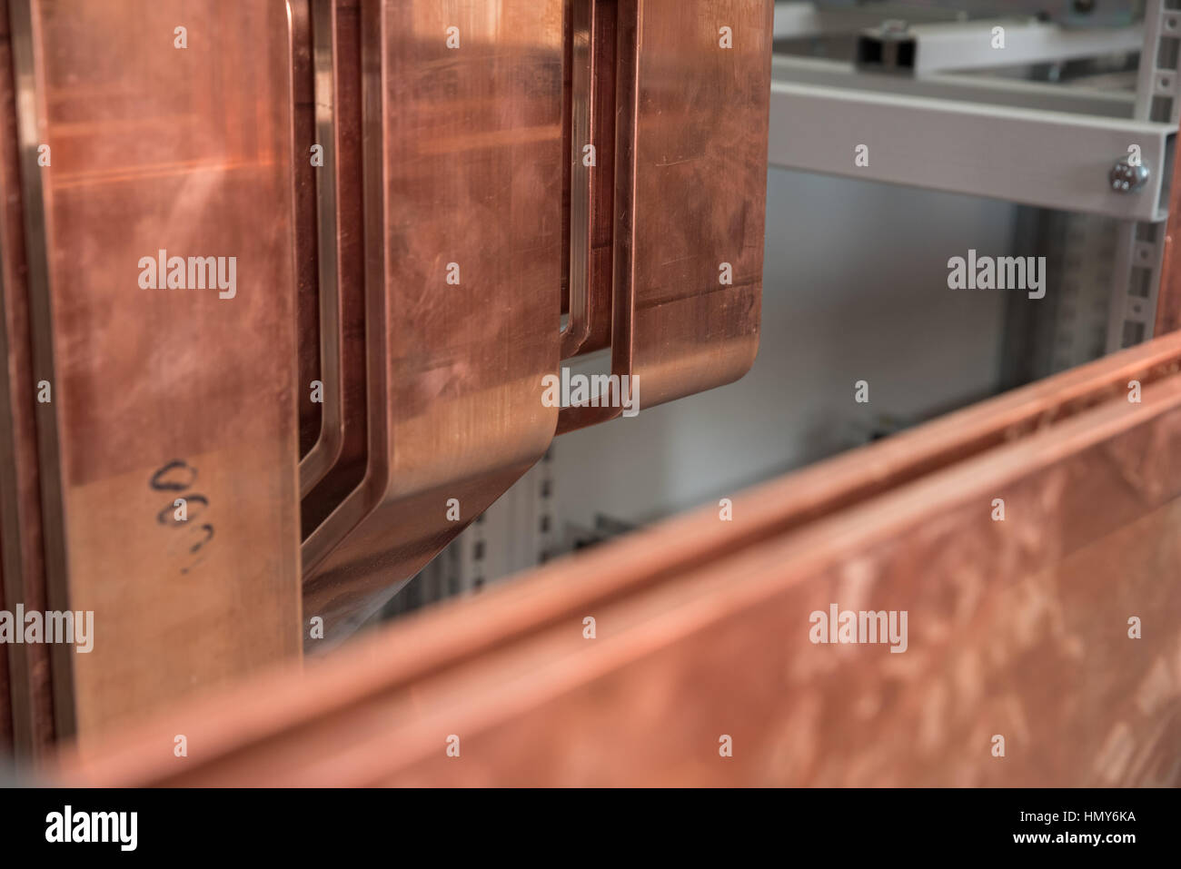 High power electrical board with copper bars Stock Photo - Alamy