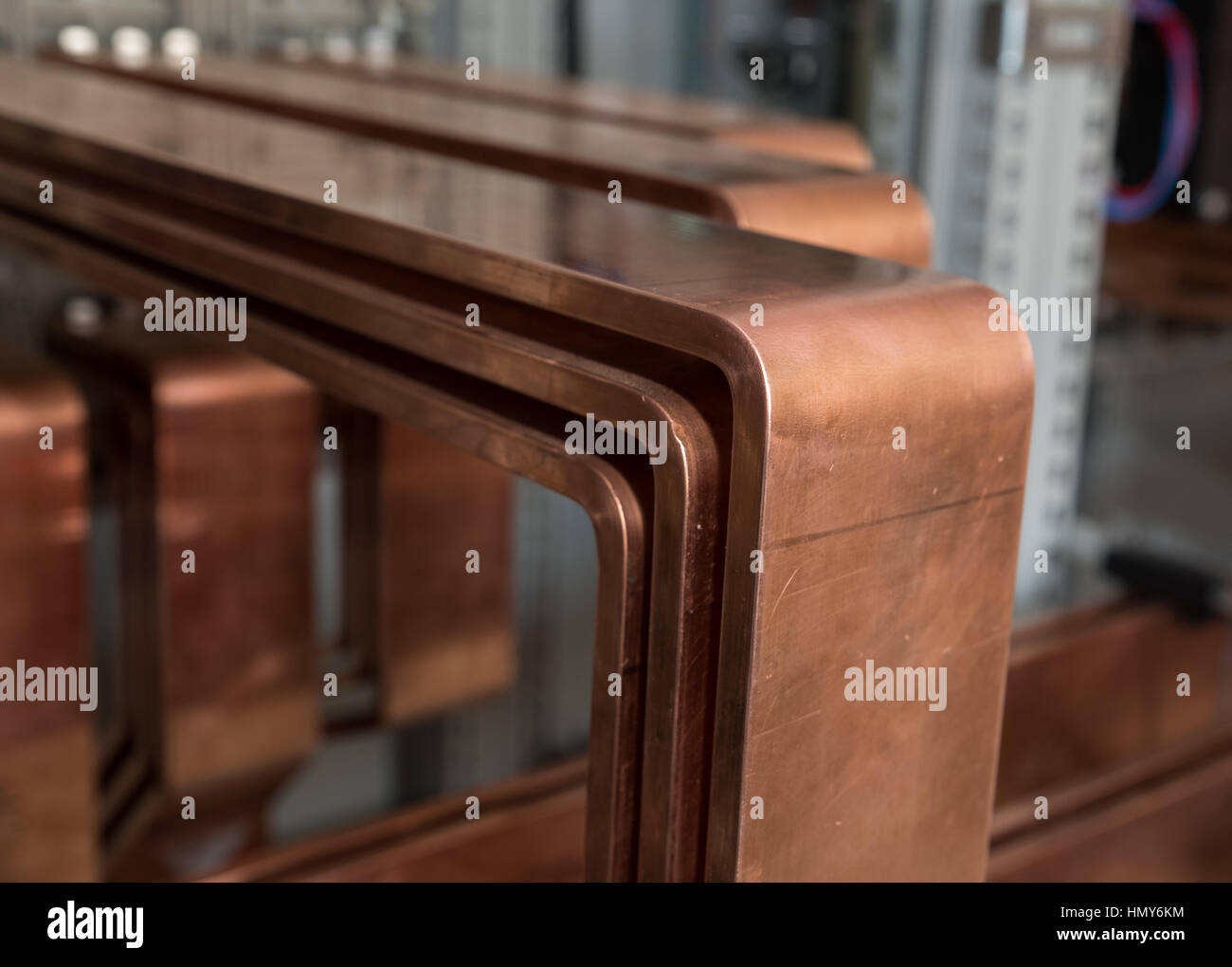 High power electrical board with copper bars Stock Photo - Alamy