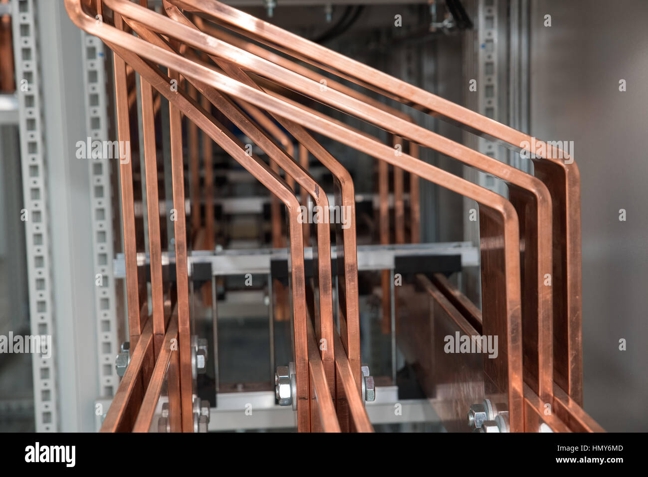 High power electrical board with copper bars Stock Photo - Alamy