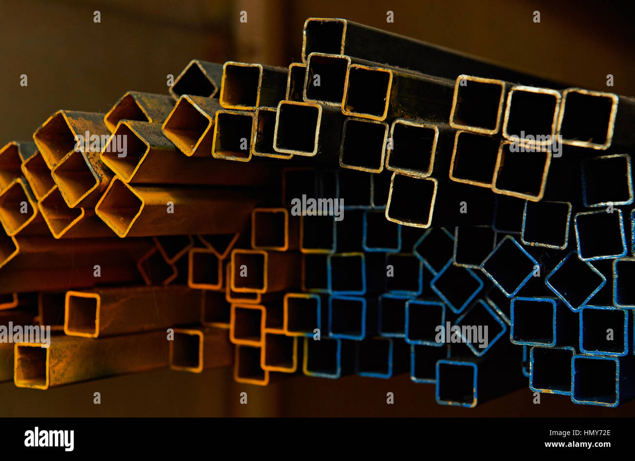 Rust colored pipe construction hi-res stock photography and images - Alamy