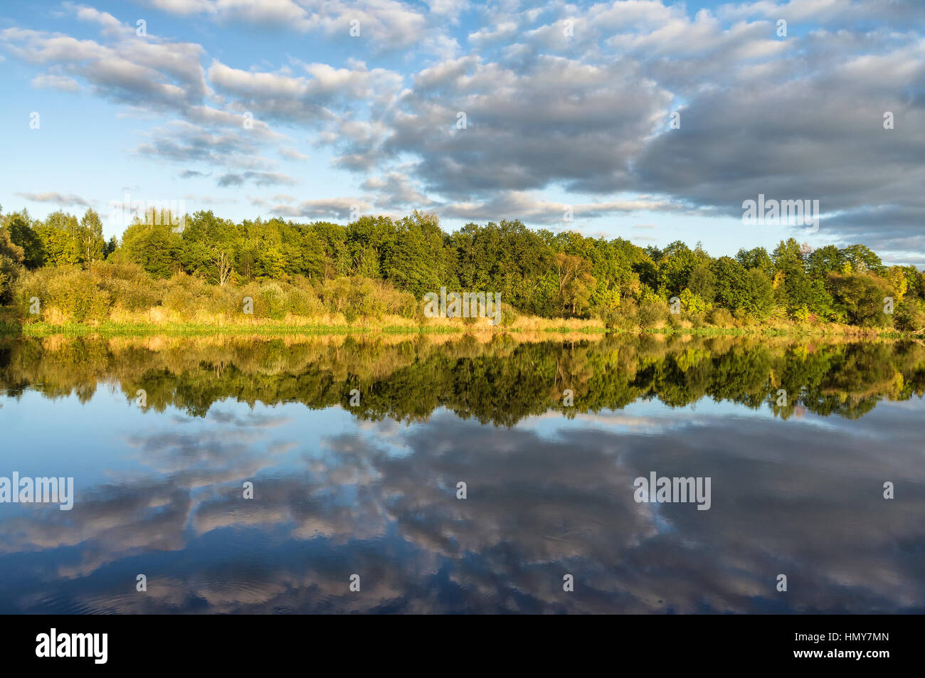 Reflection in the river Stock Photo - Alamy