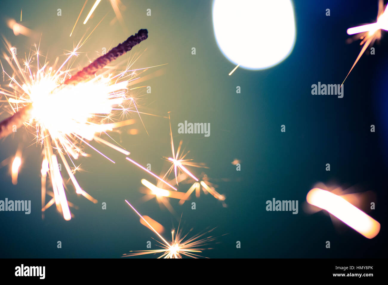 Celebrate with a sparkling lights Stock Photo - Alamy