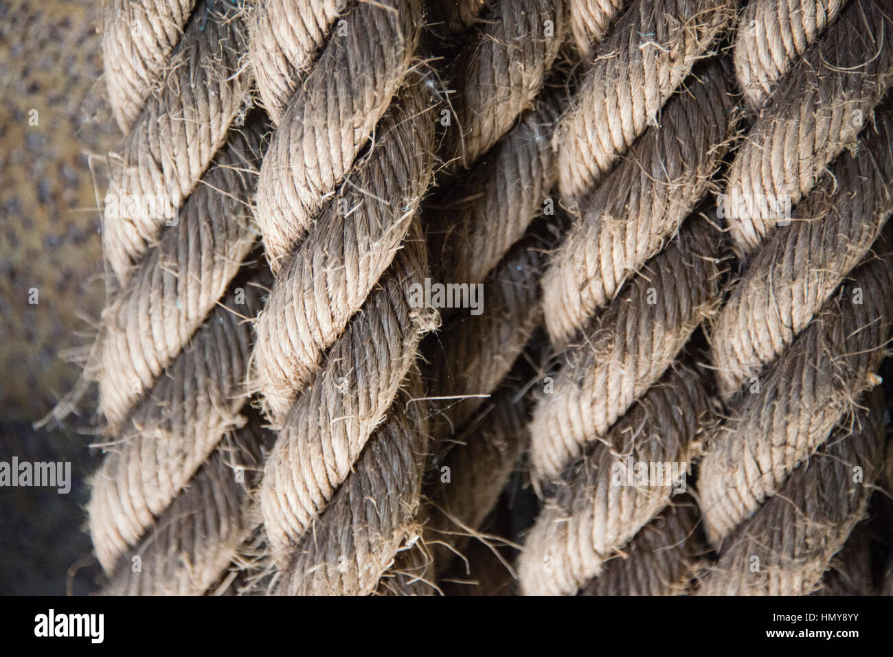 A close up of several pieces of rope Stock Photo - Alamy
