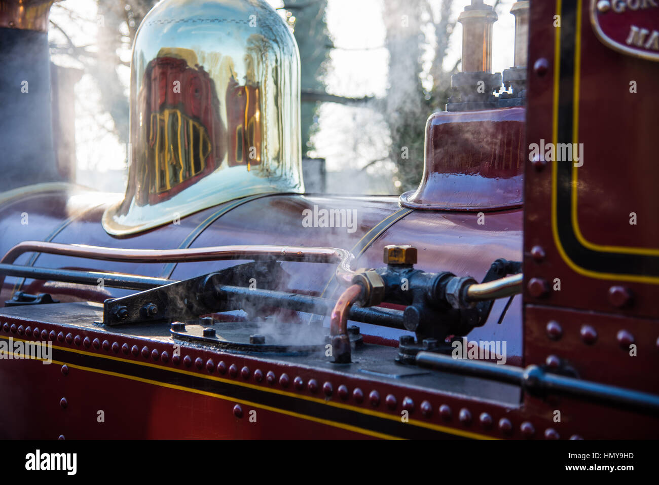 Steam locomotive detail, Isle of Man Stock Photo - Alamy