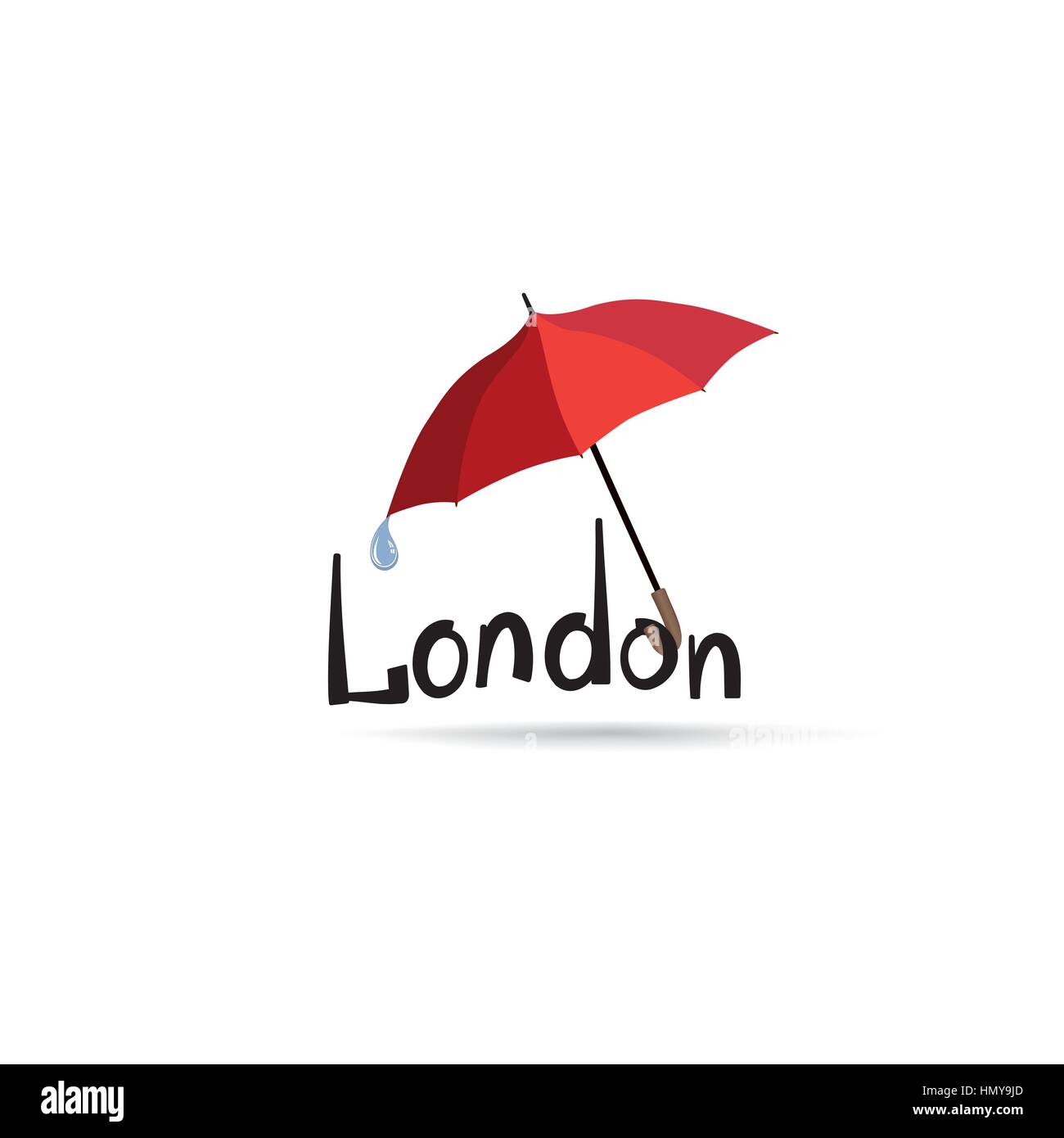 London sign with lettering London and umbrella Stock Vector Image & Art ...