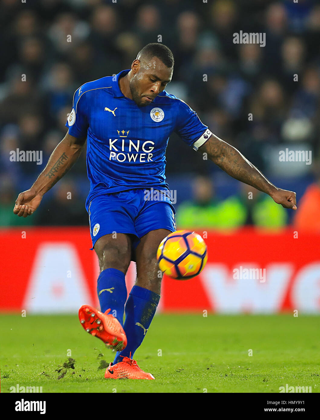 Leicester City's Wes Morgan Stock Photo - Alamy