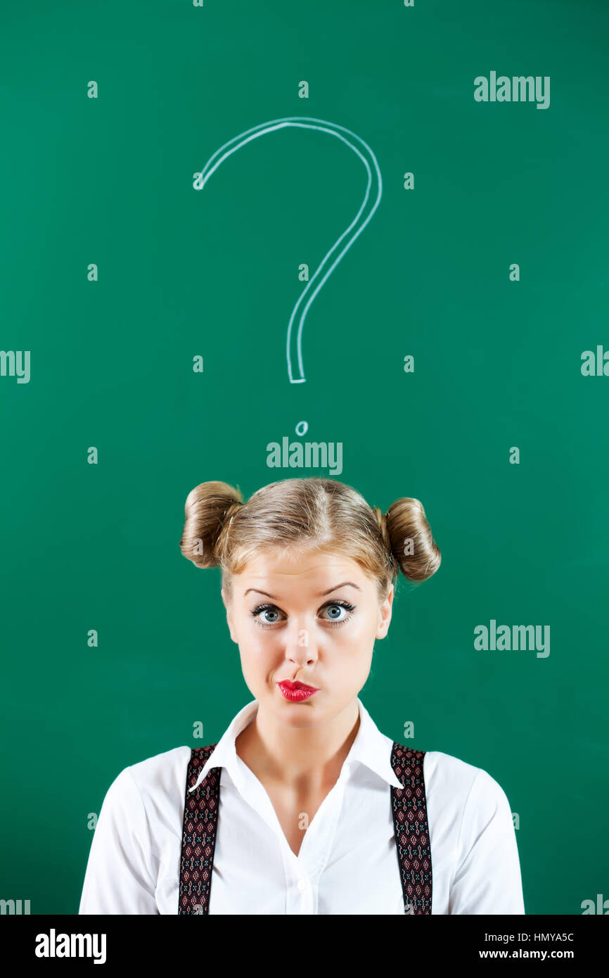 Question mark hair hi-res stock photography and images - Alamy