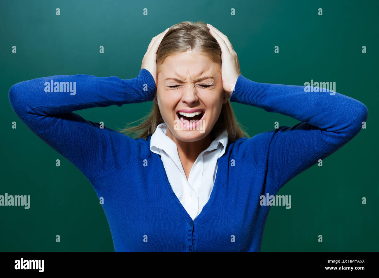 Stressed teacher hi-res stock photography and images - Alamy
