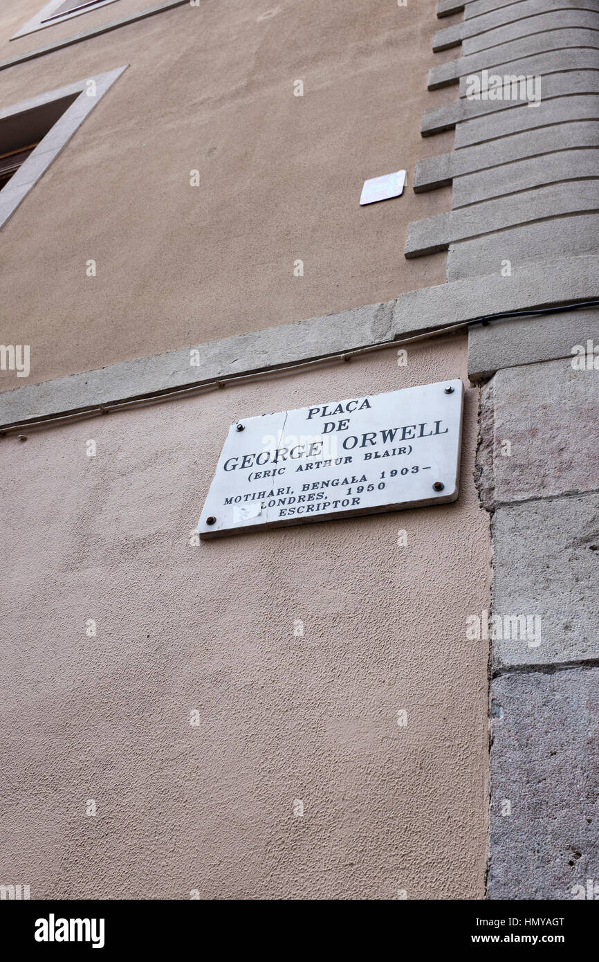 Placa de george orwell barcelona hi-res stock photography and images ...