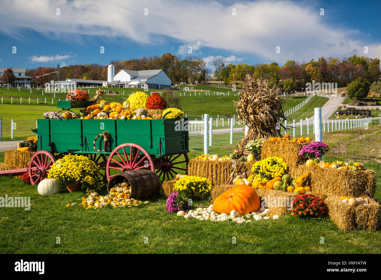 A fall farm produce display near Berlin, Ohio, USA Stock Photo - Alamy