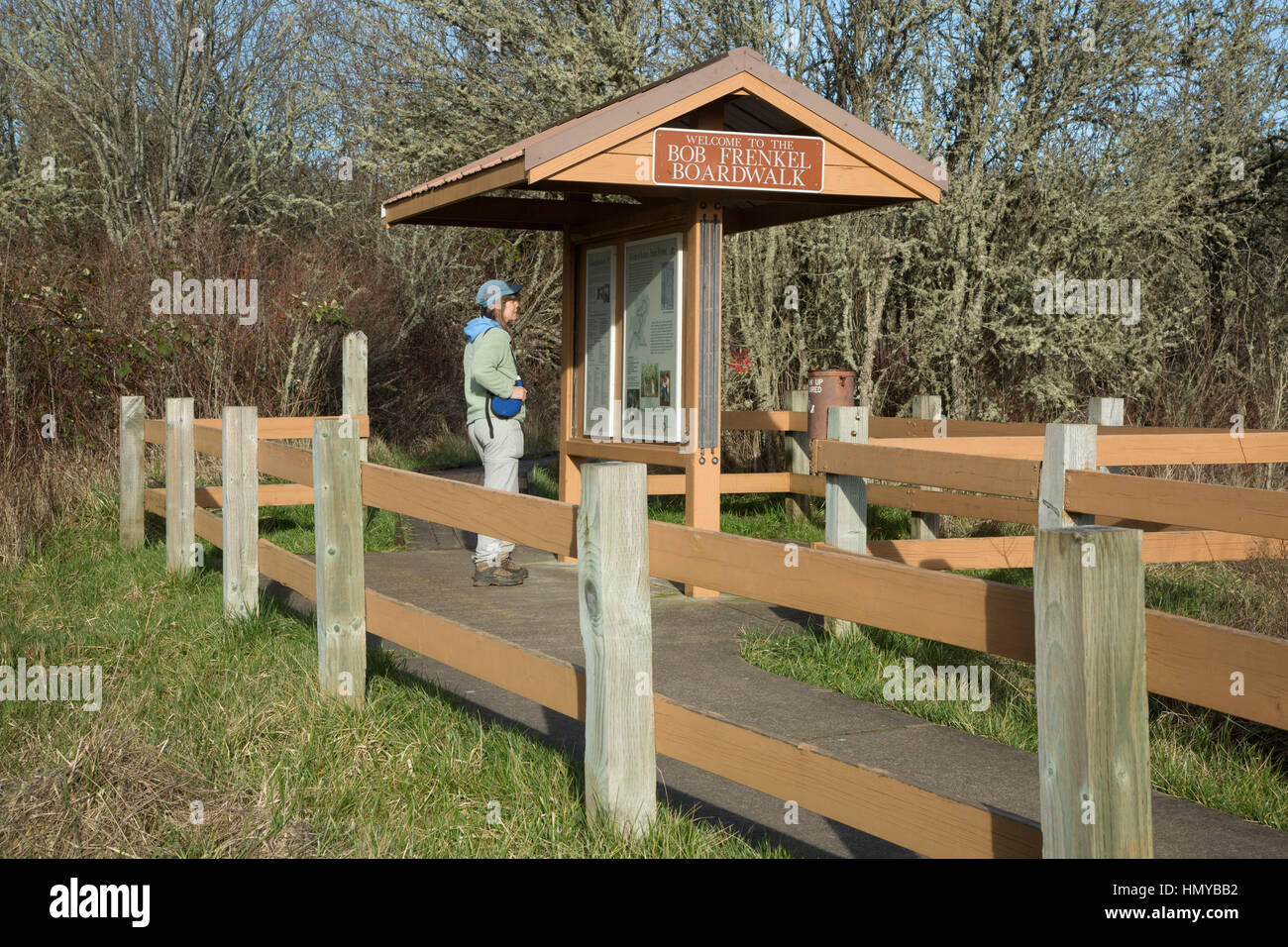 Kiosk, Jackson-Frazier Wetland, Corvallis, Oregon Stock Photo - Alamy