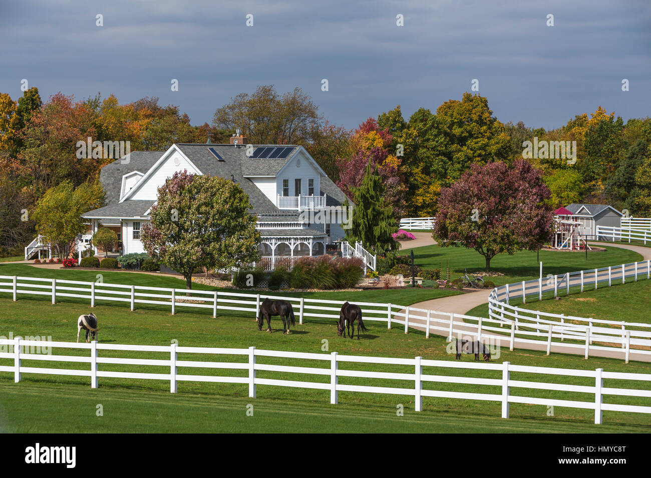 A large Amish farm home near Berlin, Ohio, USA Stock Photo - Alamy