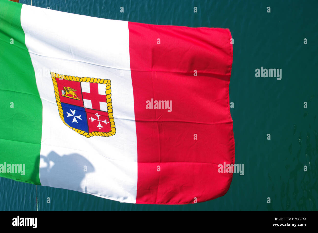 Marine Italian flag Stock Photo - Alamy