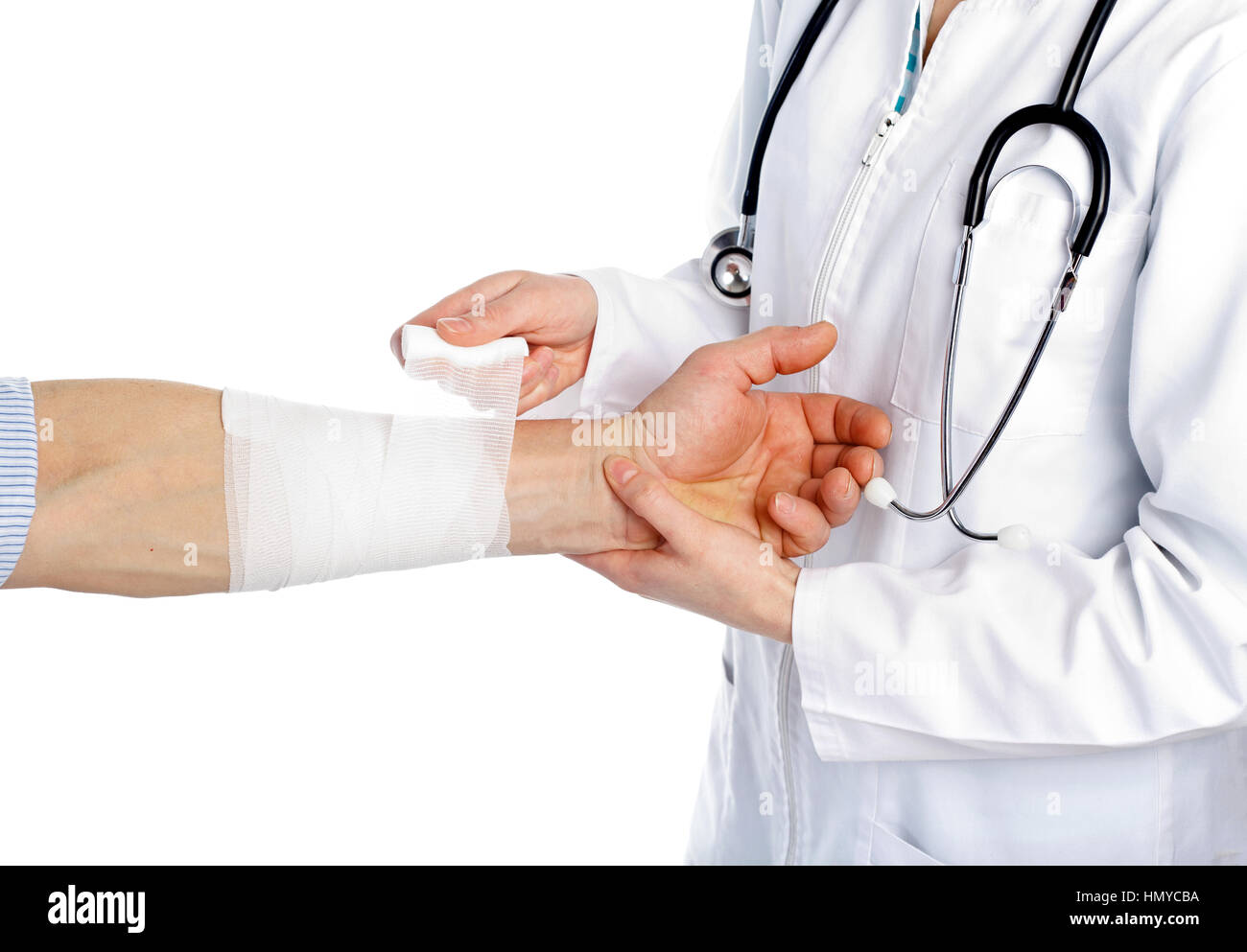 Her arm wrapped in a bandage hi-res stock photography and images - Alamy