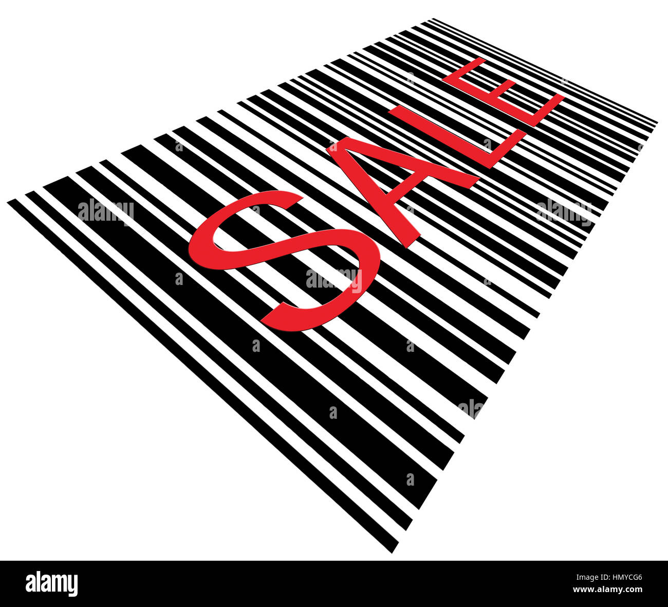 Large Black Barcode Red Sale Text Macro Closeup, Concept Metaphor ...
