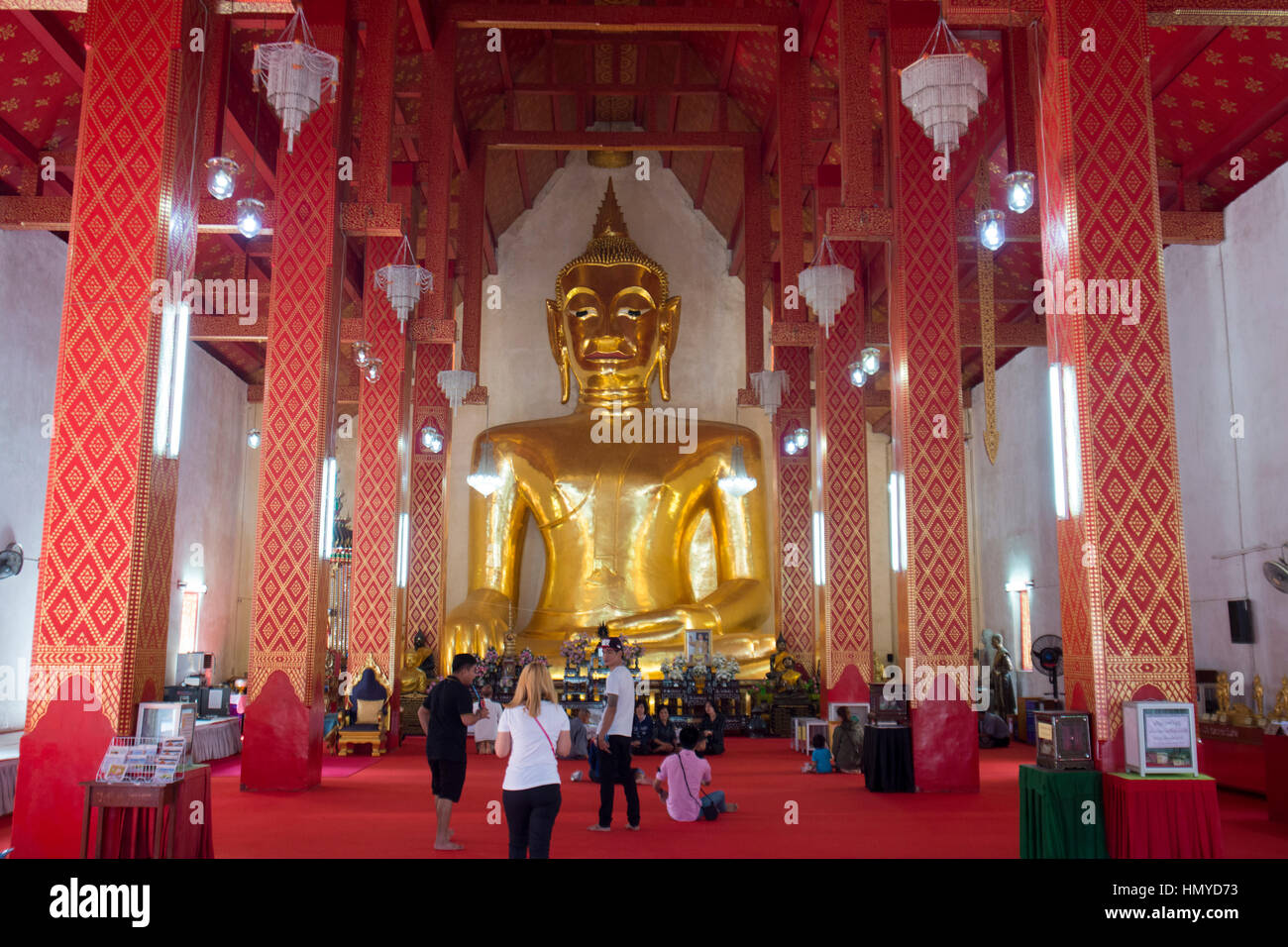 the wat Si Khom Kham in the city of Phayao in North Thailand Stock ...