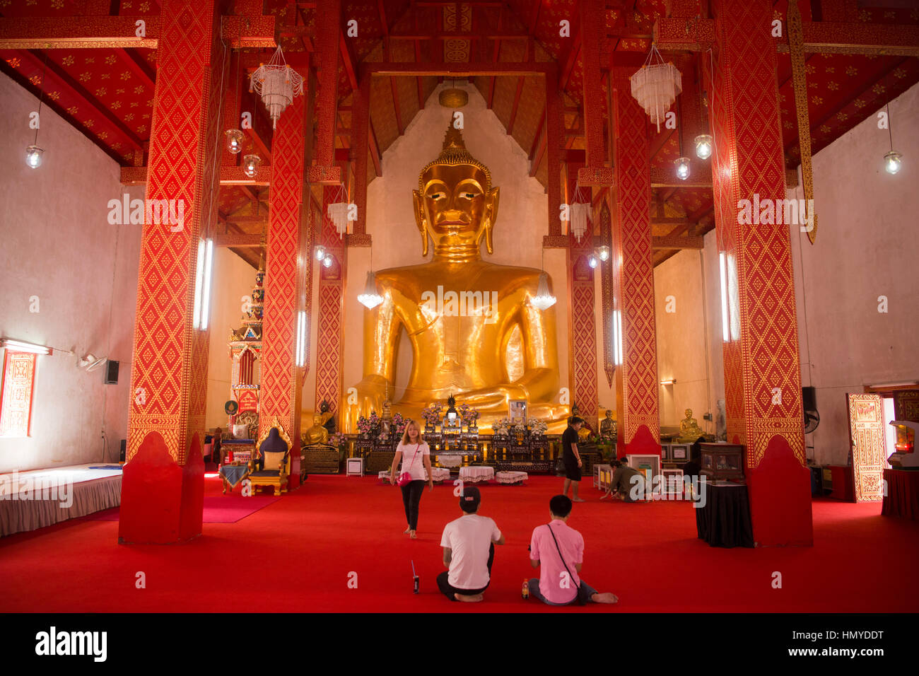 the wat Si Khom Kham in the city of Phayao in North Thailand Stock ...