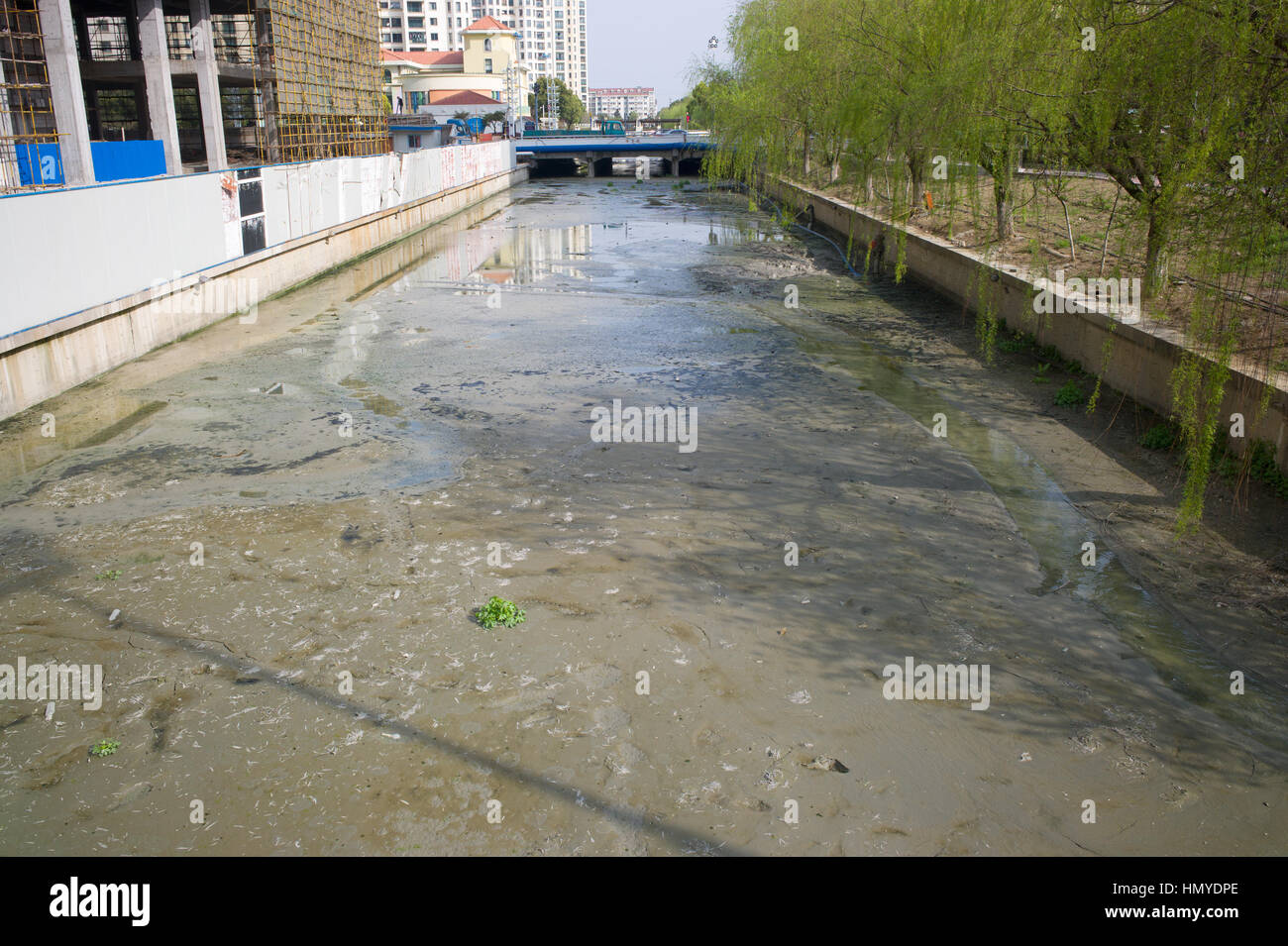 Silted up drainage canal, Suzhou Industrial Park, Suzhou, Jiangsu ...
