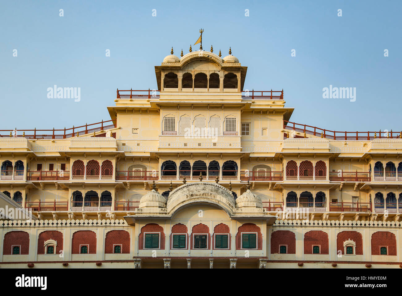 Chandra Mahal building, City Palace, Jaipur, Rajasthan, India Stock ...