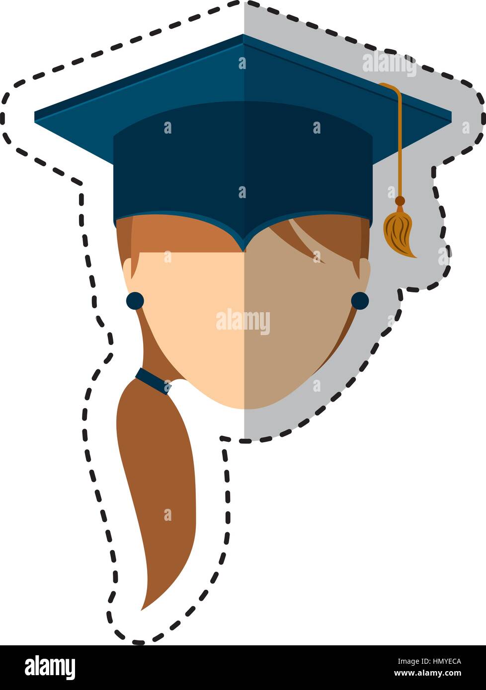 graduate woman avatar character vector illustration design Stock Vector ...