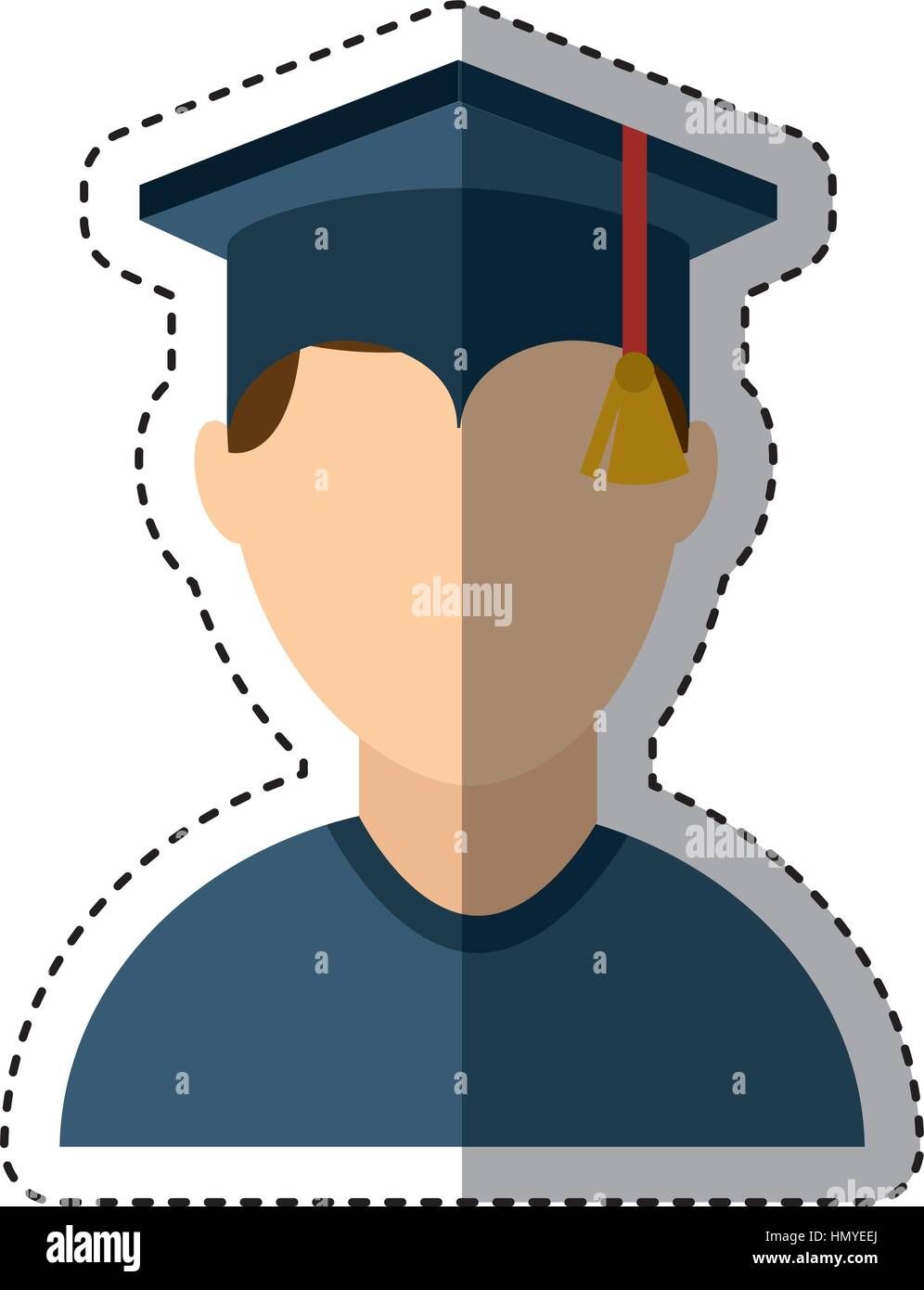 graduate man avatar character vector illustration design Stock Vector ...
