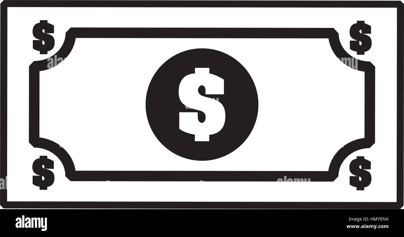 bill dollar isolated icon vector illustration design Stock Vector Image ...