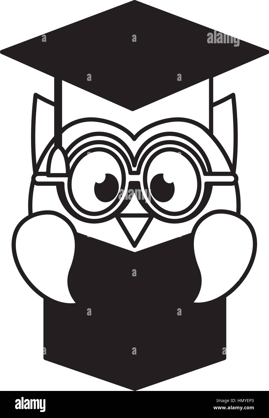 owl with graduation hat vector illustration design Stock Vector Image ...