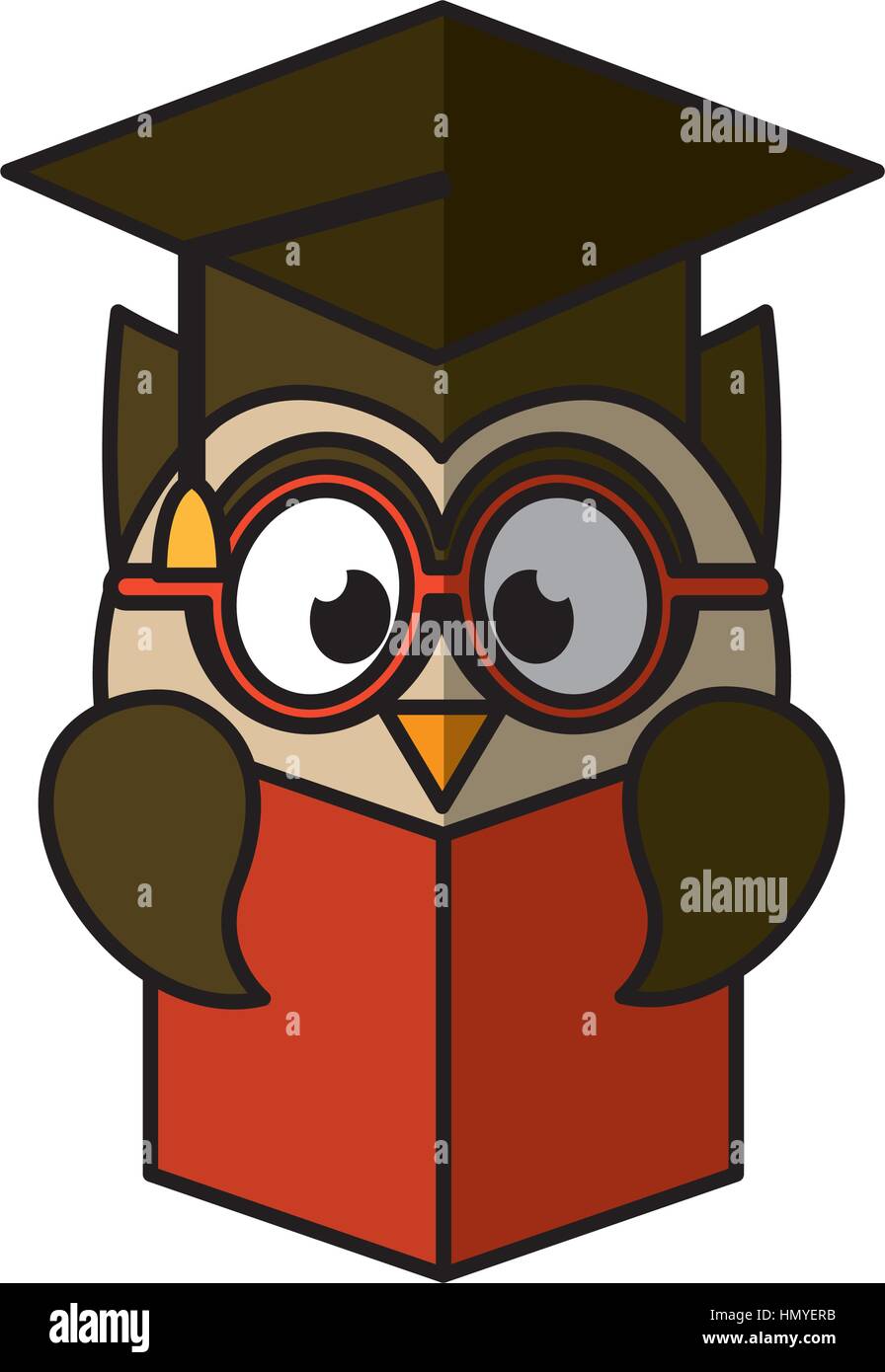 owl with graduation hat vector illustration design Stock Vector Image ...