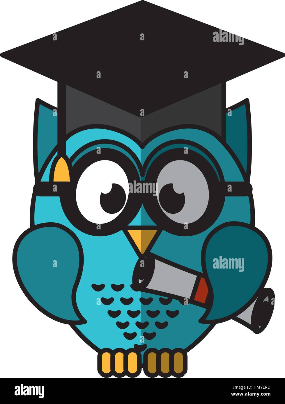 owl with graduation hat vector illustration design Stock Vector Image ...