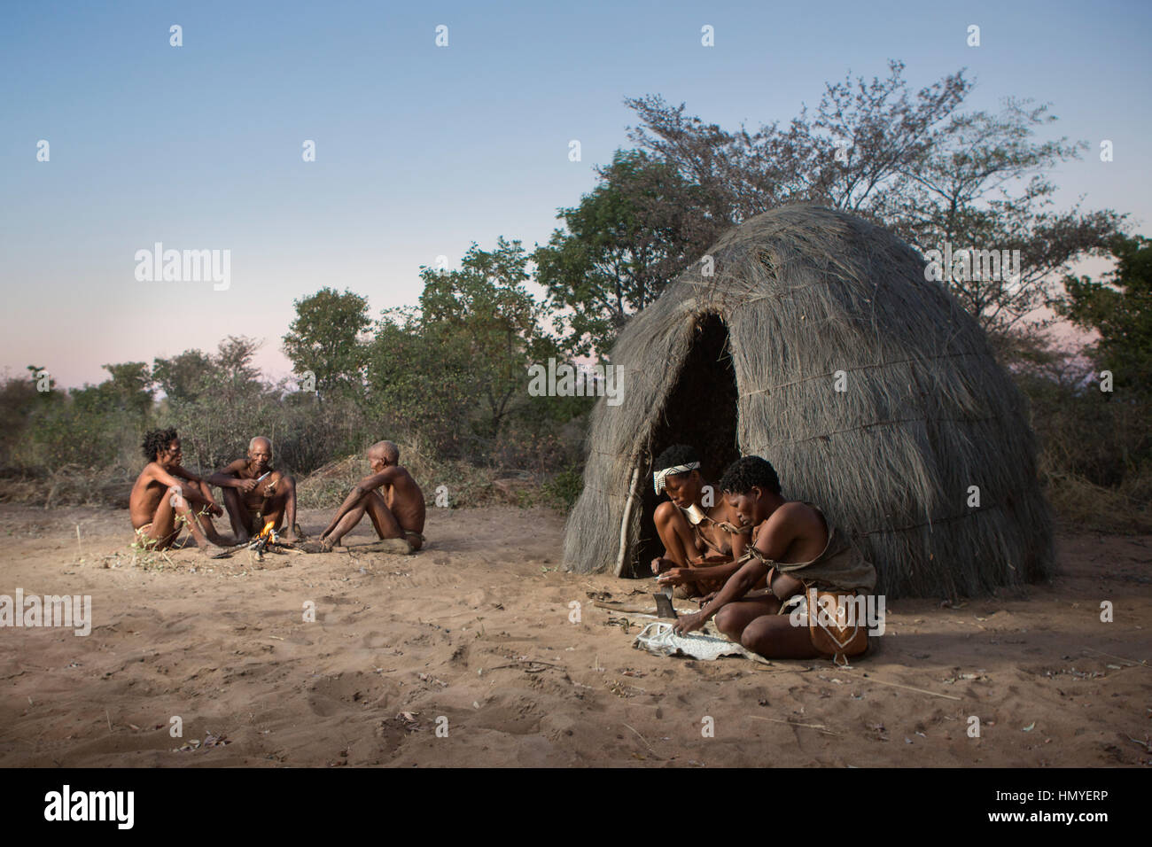 Bushman africa family hi-res stock photography and images - Alamy