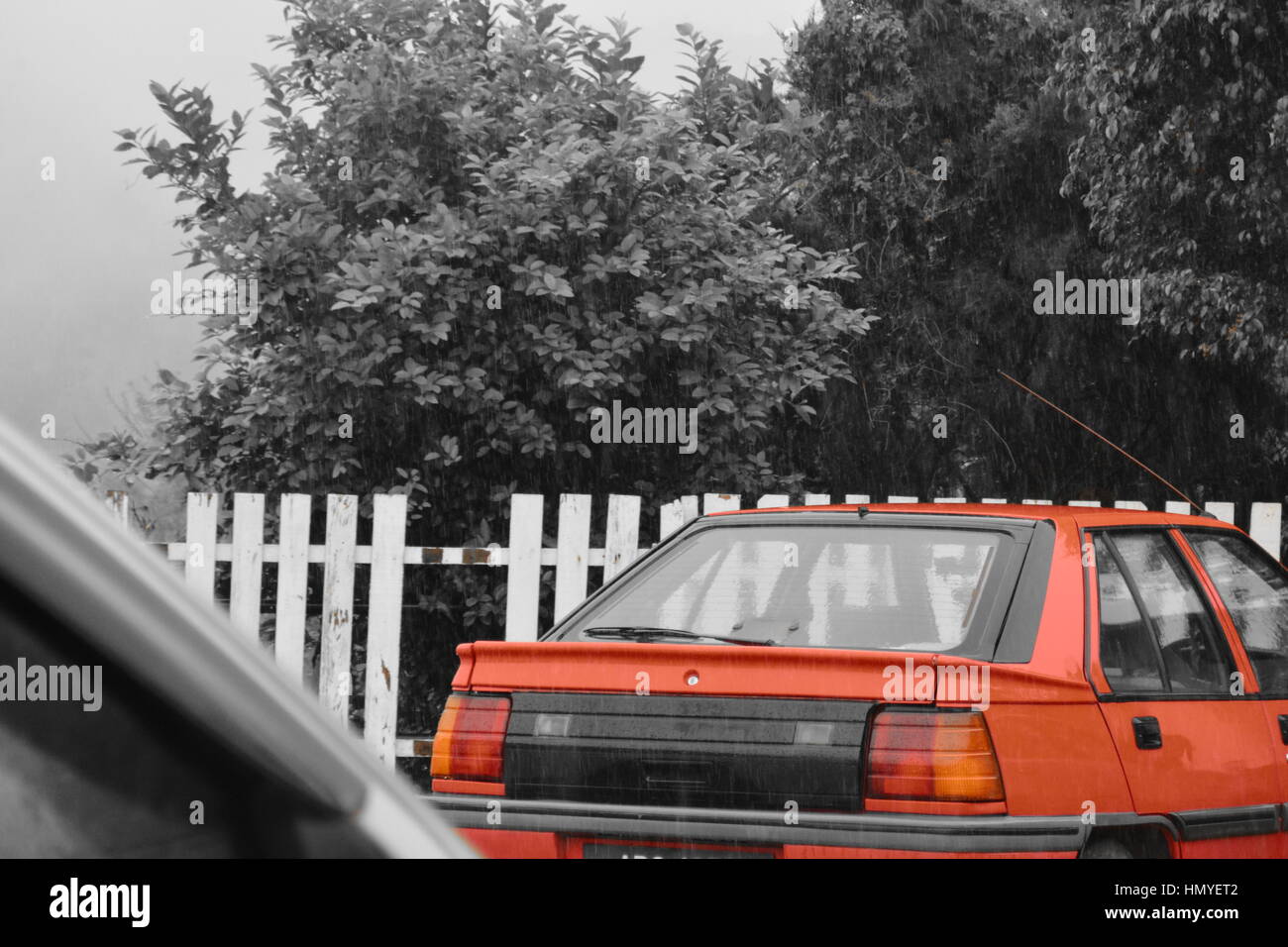 Car in monochrome setting Stock Photo - Alamy