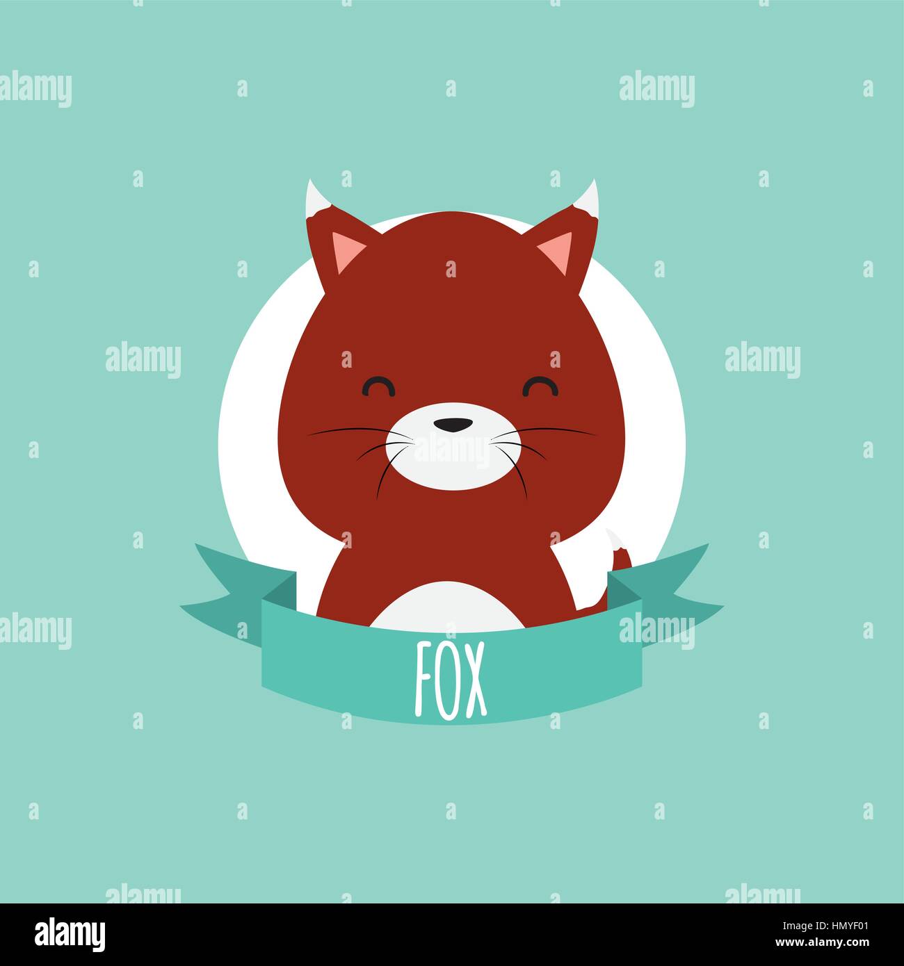 Cute Cartoon Fox Stock Vector Image & Art - Alamy