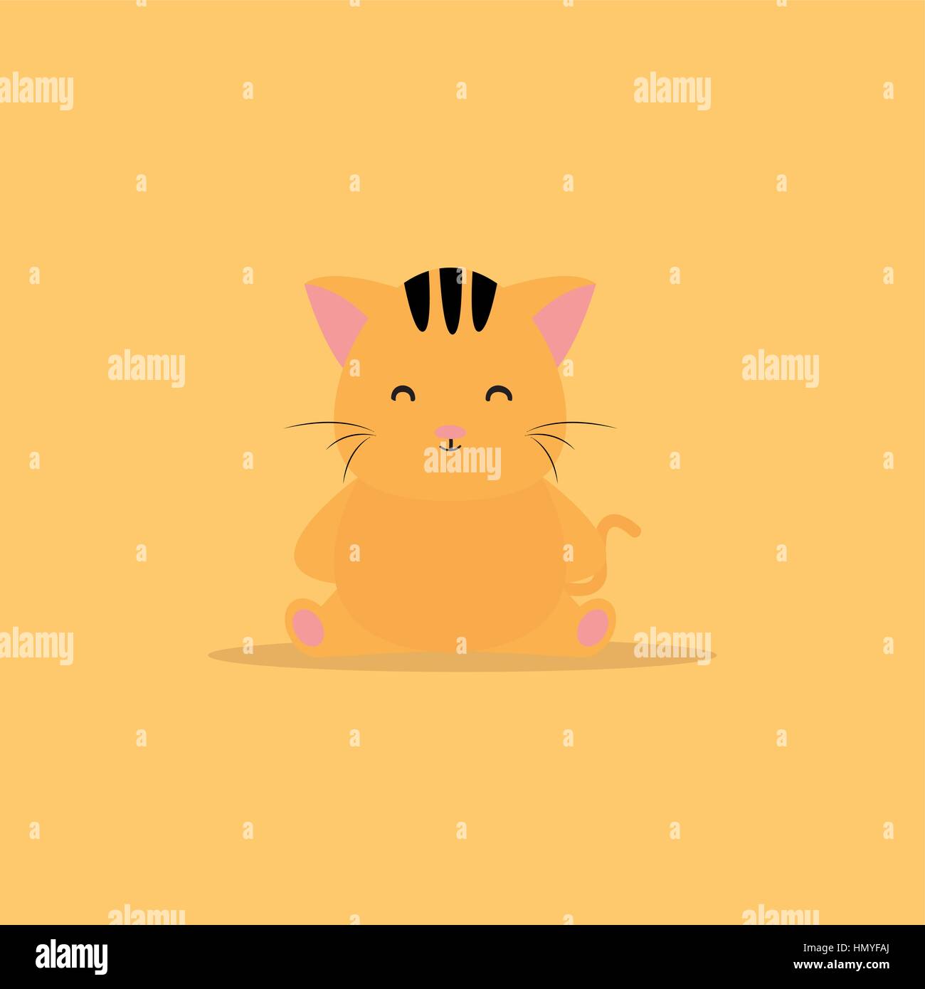 Cute Cartoon cat Stock Vector Image & Art - Alamy